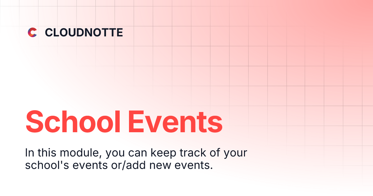 School Events | CLOUDNOTTE